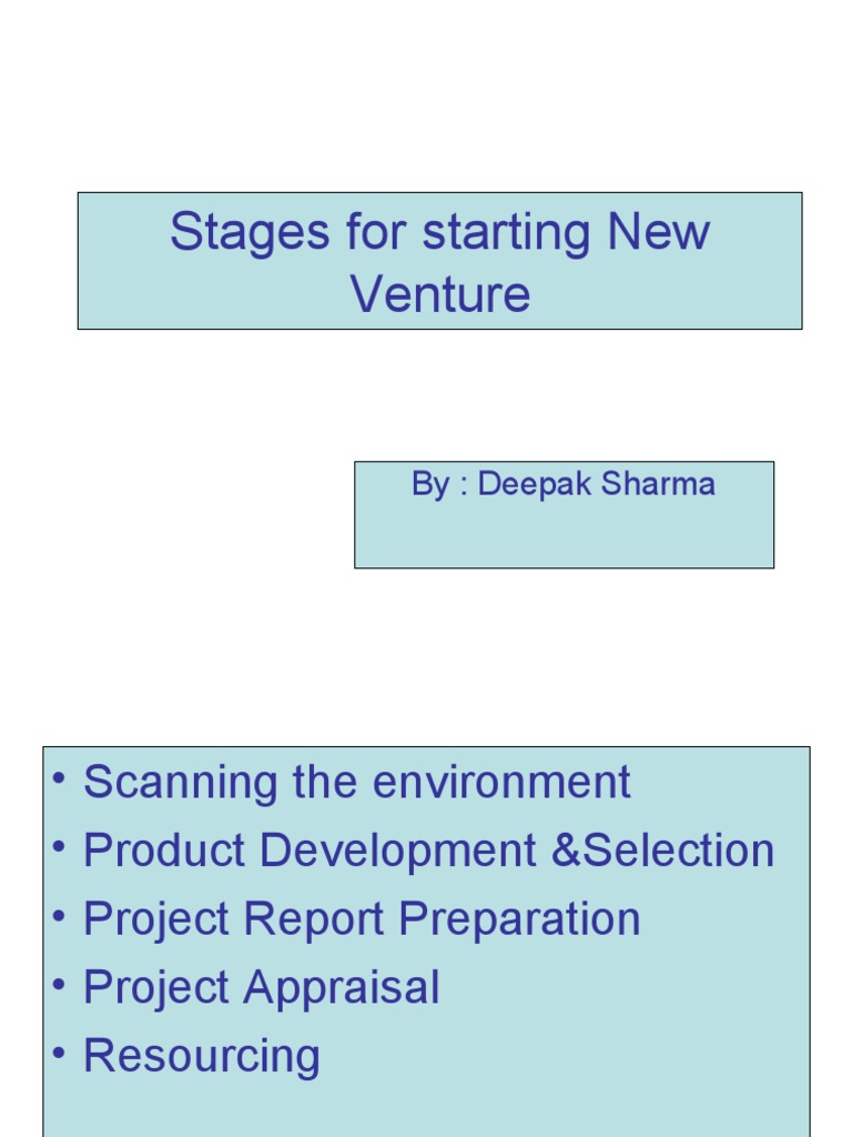 Stages For Starting New Venture | PDF