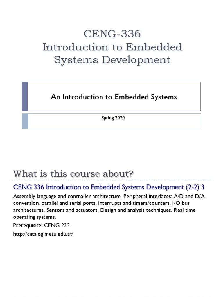 Embedded Systems Development Course Guide | PDF | Computers ...