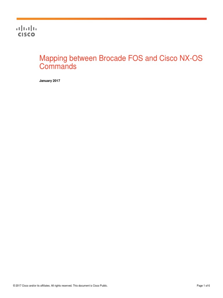 Brocade FOS To Cisco NXOS Commands | PDF