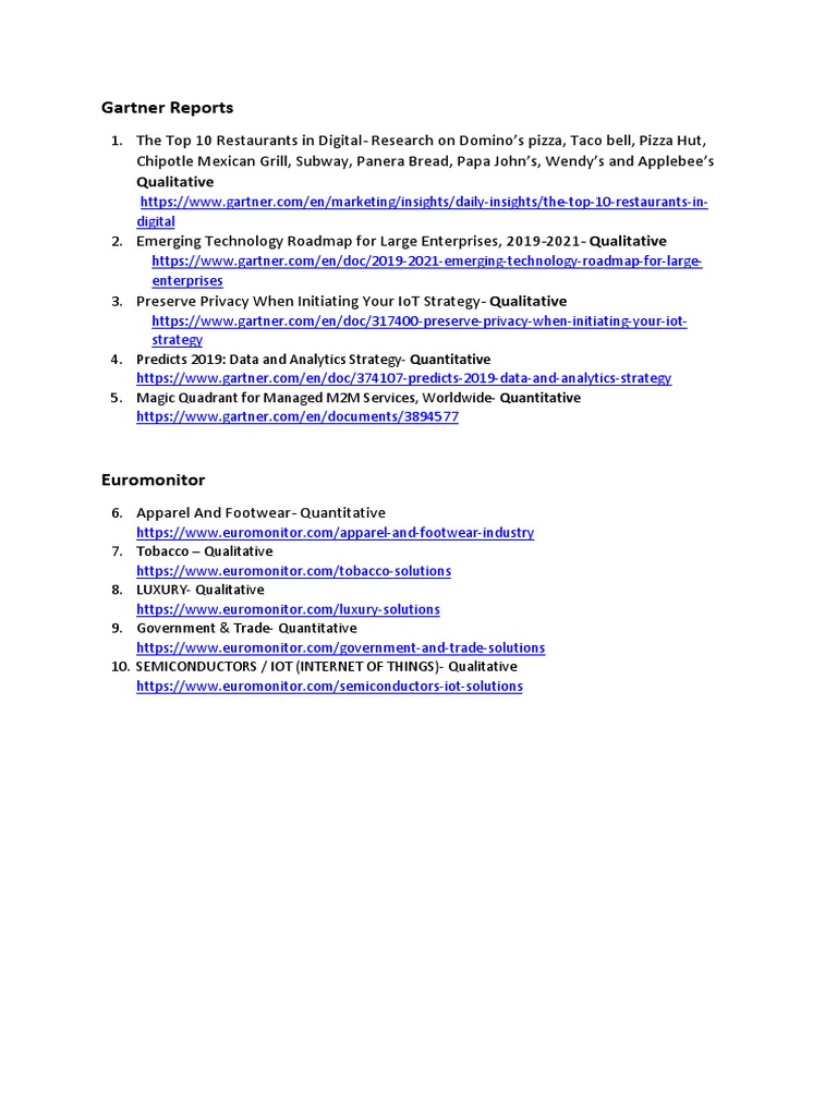 Gartner Reports | PDF