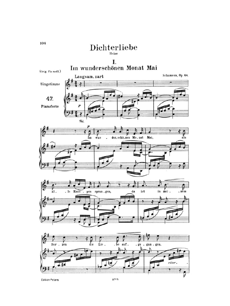 Schumann - Dichterliebe PDF | PDF