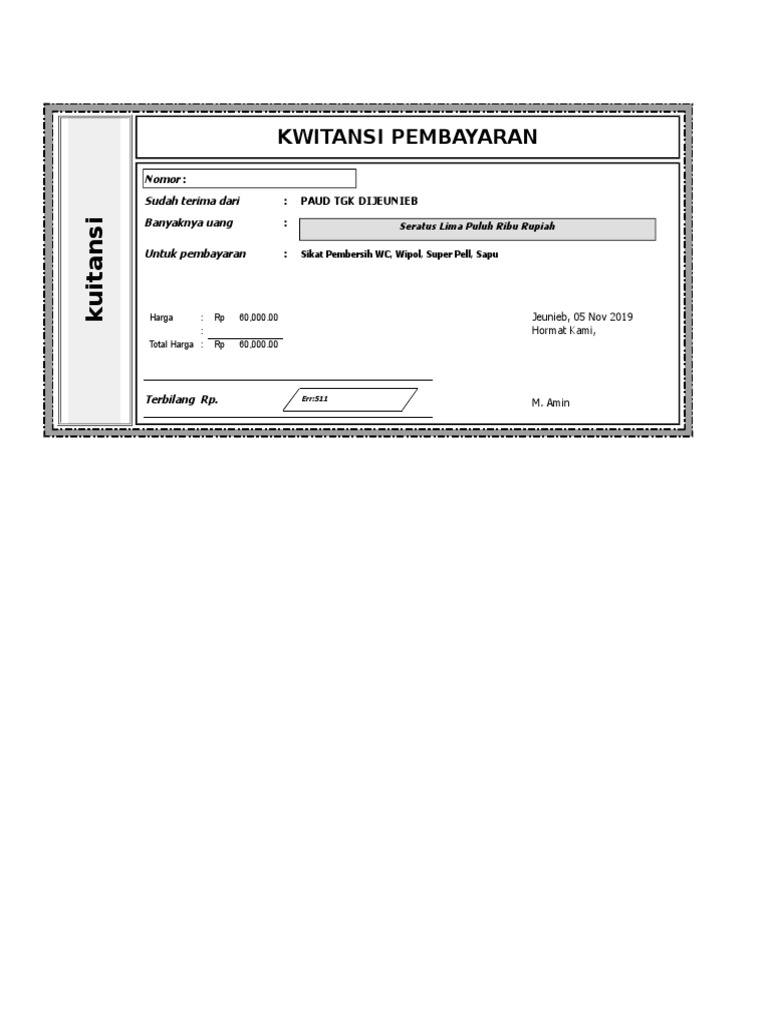 Kwitansi-Sederhana | PDF