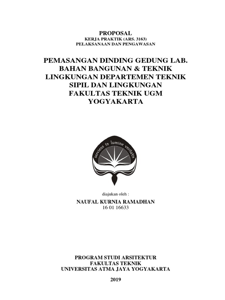 Contoh Proposal Kerja Praktek UAJY | PDF