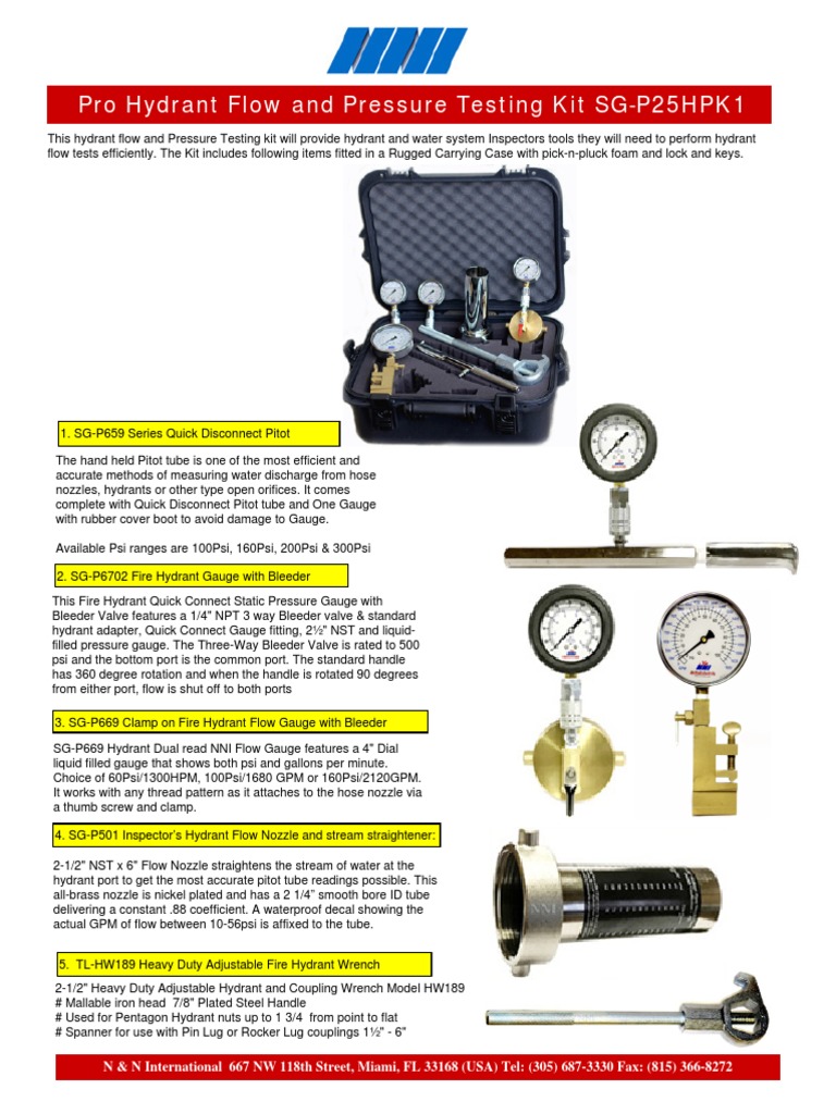 Pro HYdrant Test KIt