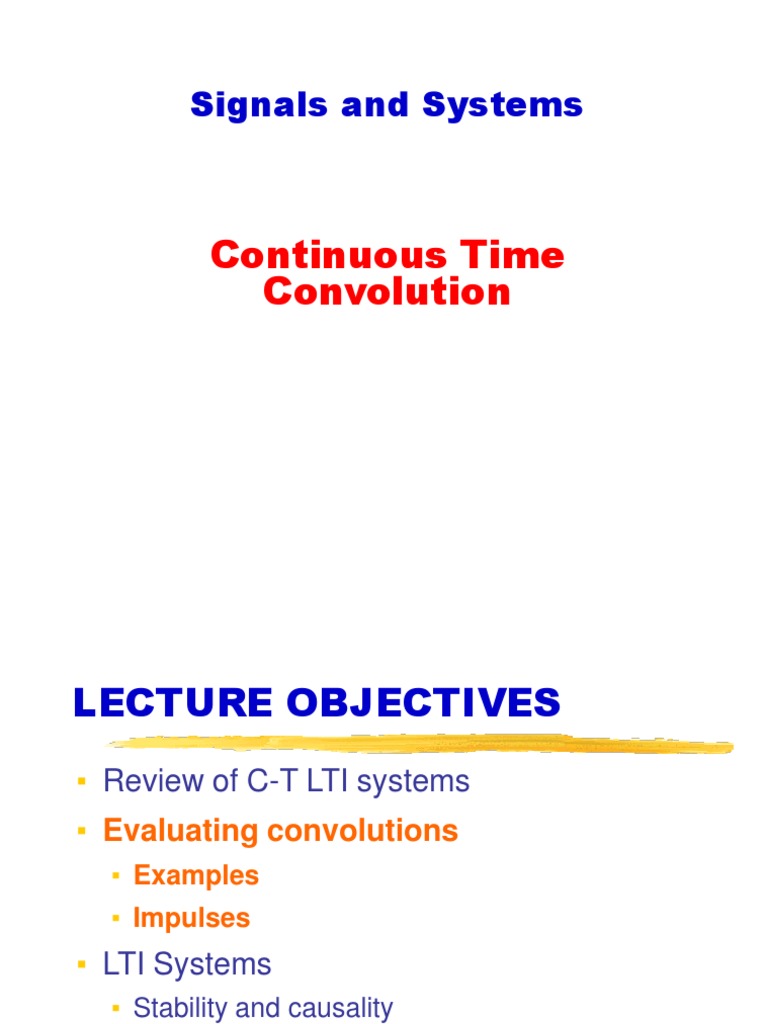 Chapter 3a. CT Convolution | PDF | Teaching Methods & Materials ...