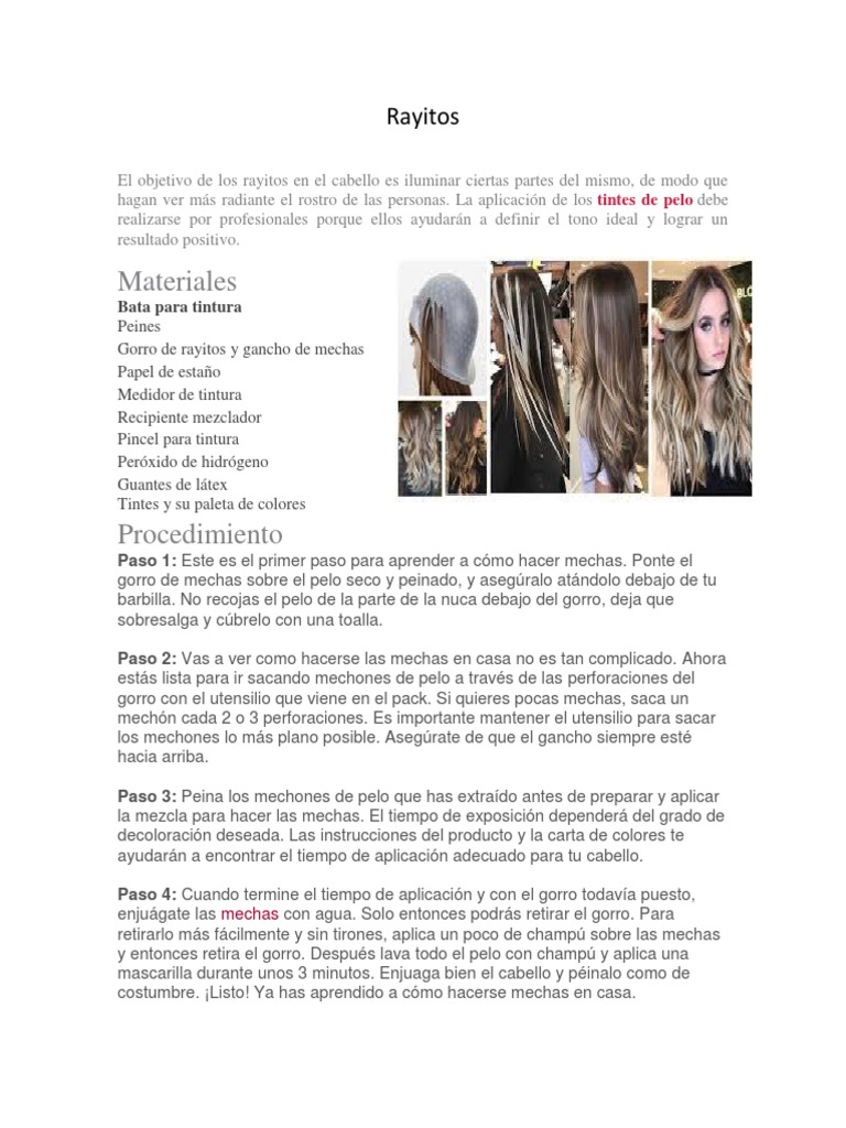 Cómo hacer rayitos en casa fácilmente | PDF