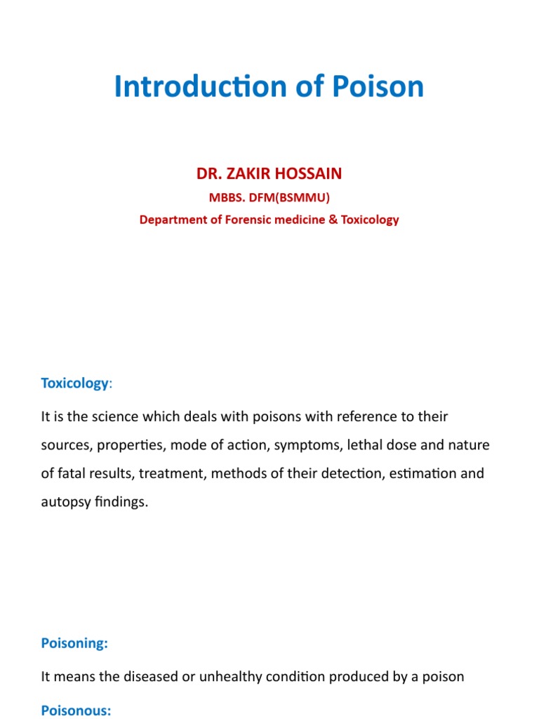 Introduction of Poison | PDF