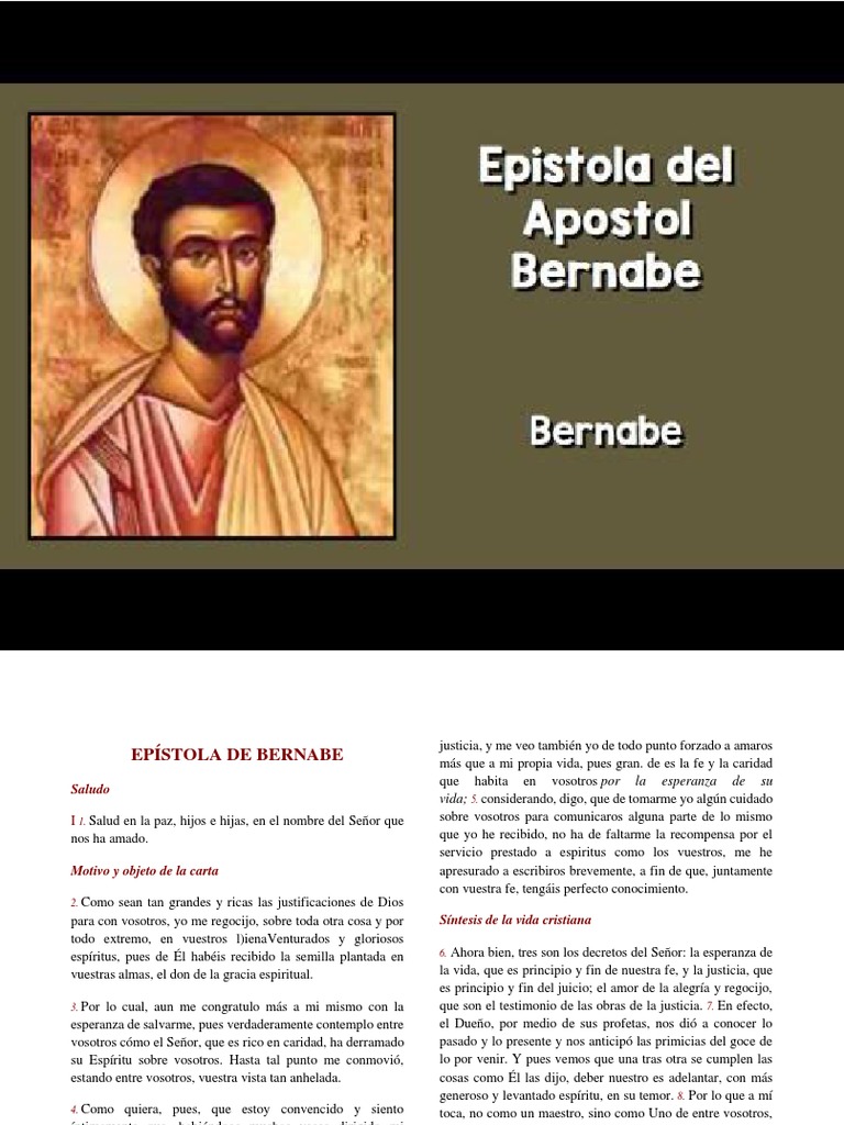 Epístola de Bernabe PDF | PDF