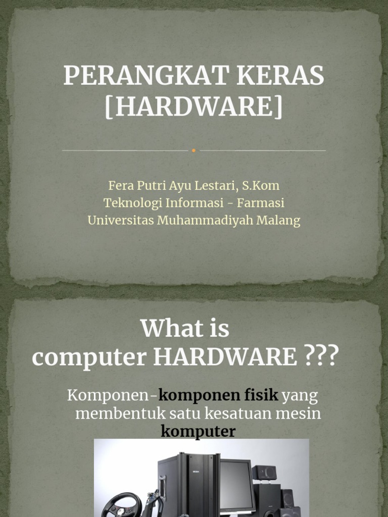 Overview of Computer Hardware Components | PDF