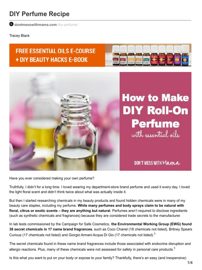 DIY Perfume Recipe | PDF