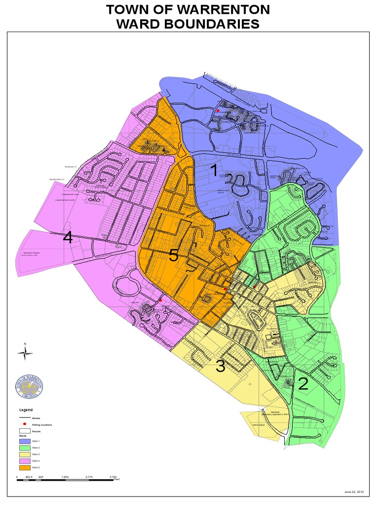 Warrenton Town Council Ward Map | PDF | Trees | Forest Products