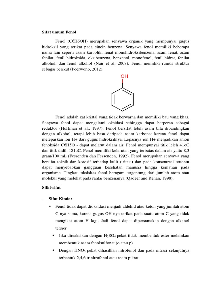 Sifat Umum Fenol | PDF