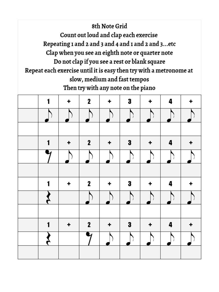 8th Note Grid