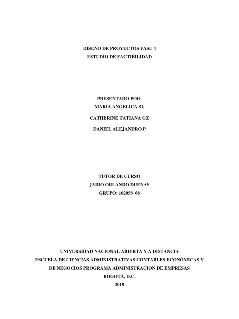 FASE 4 Final Diseño de Proyectos Final | PDF