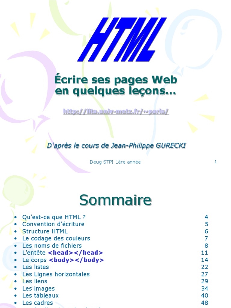 0077 Cours HTML Css | PDF | Ordinateurs