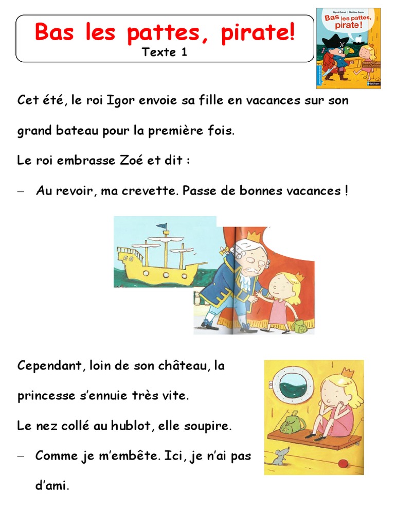 Bas Les Pattes Pirate Texte Illustre | PDF