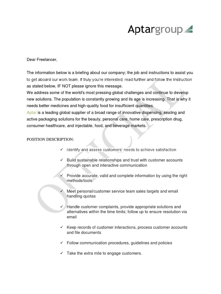 Scam Offer Letter | PDF