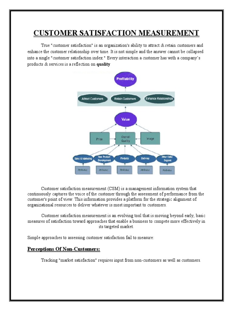 Customer Satisfaction Measurement Strategies | PDF | Business ...