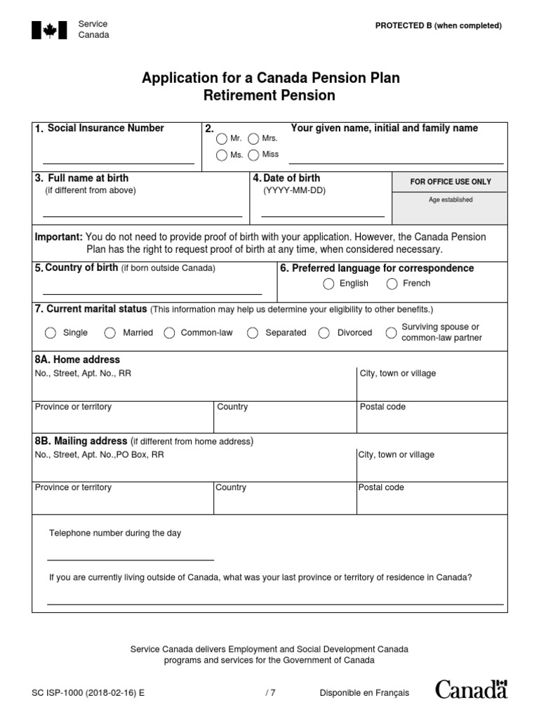 Aplication For Cpp Retirement Pdf Pdf