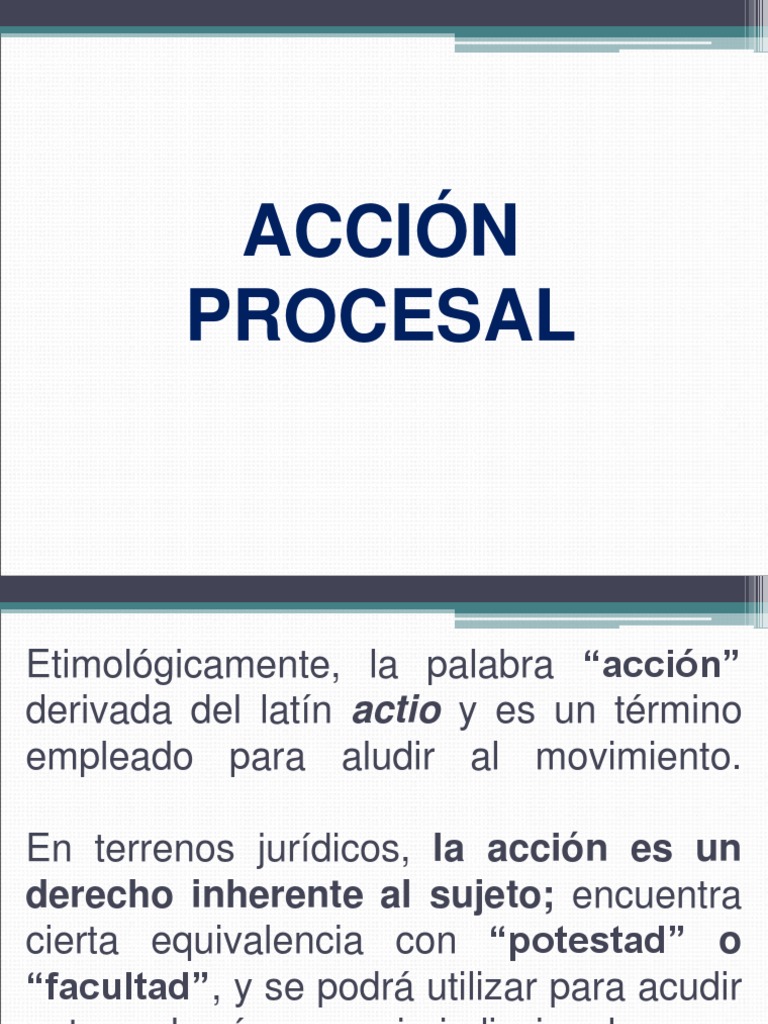 Presentacion de Accion Procesal | PDF | Ley procesal | Jurisdicción