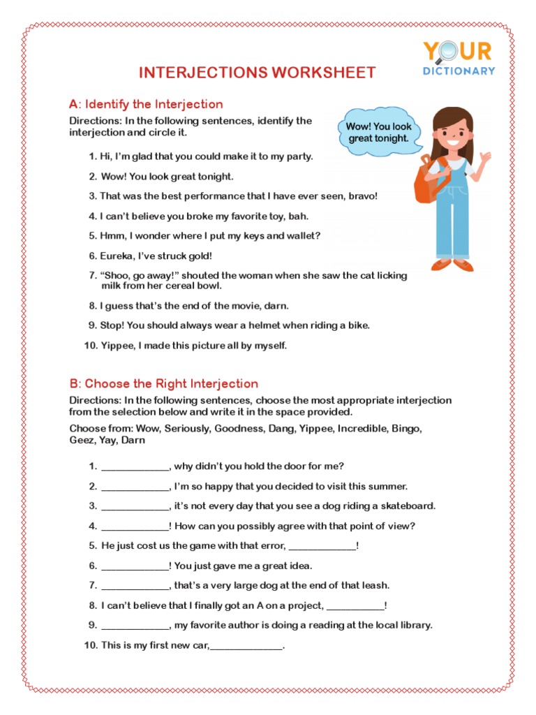 315 Interjections-Worksheet | PDF