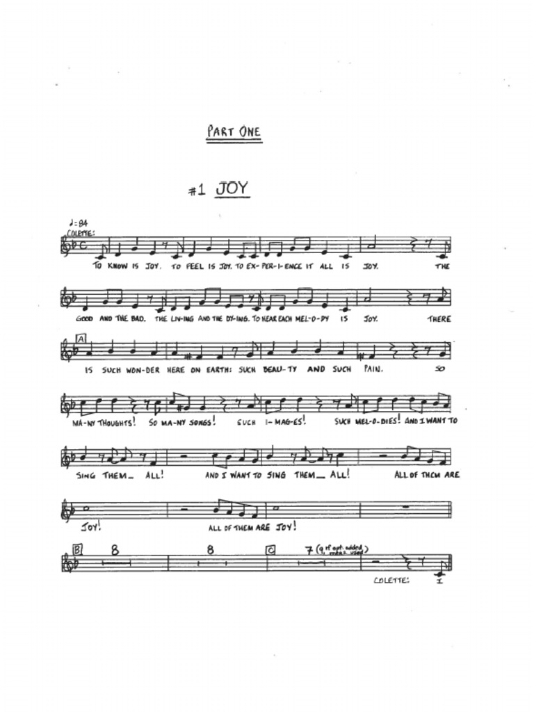 Colette Collage Melody Line PDF | PDF