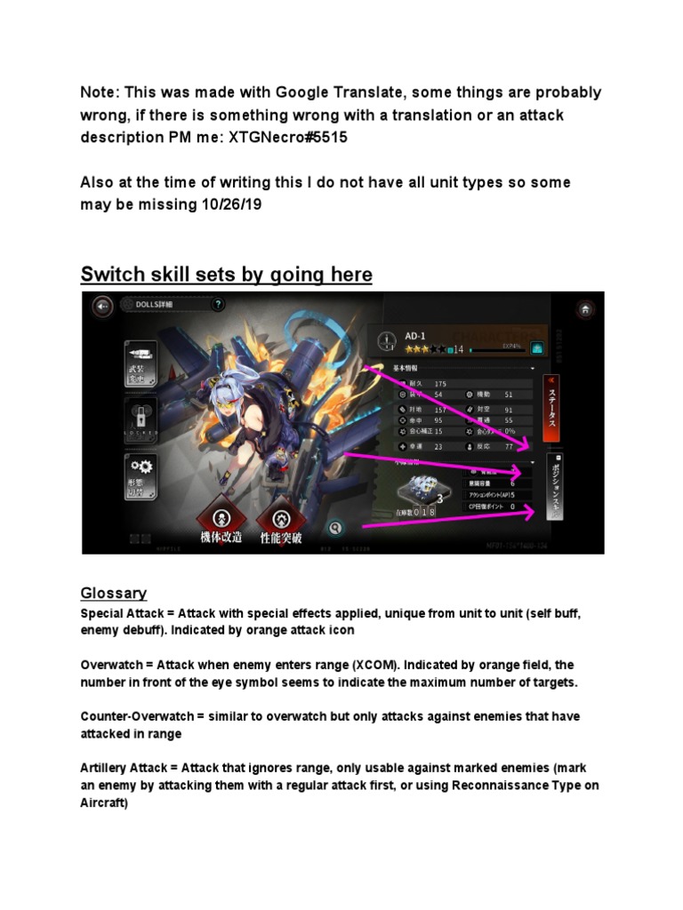 Ash Arms Skill Sets - Attack Types | PDF