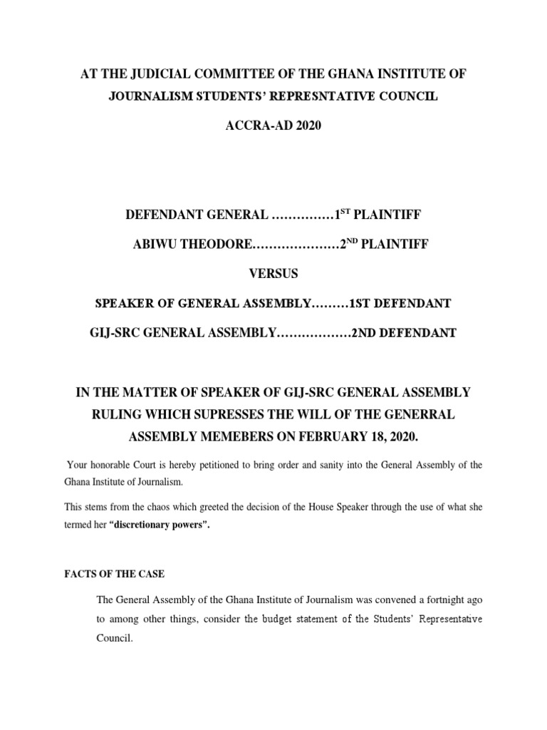 Writ of Summons | PDF