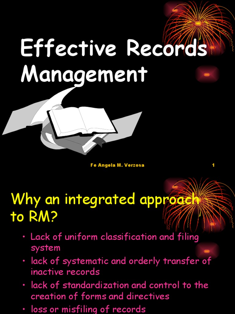 Effective Records Management - Introduction