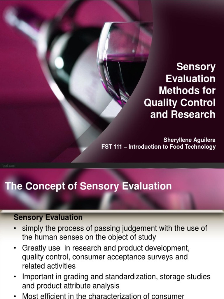 Sensory Evaluation Methods and Quality Control | PDF