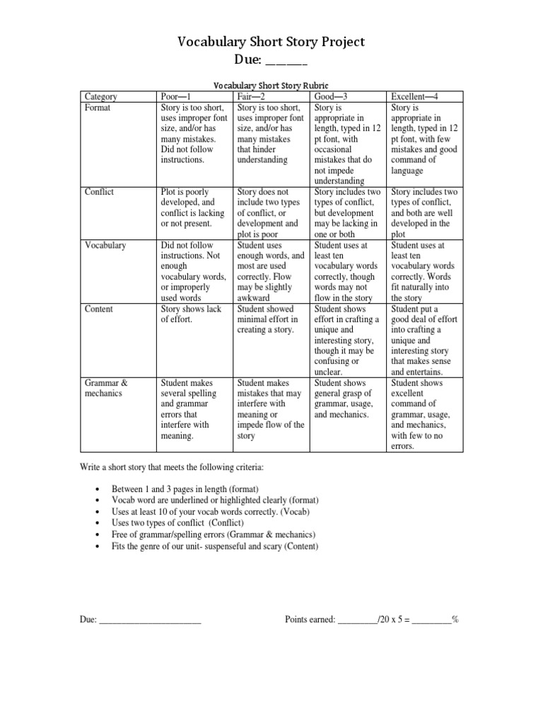 Vocab Rubric | PDF | Language Arts & Discipline | Foreign Language Studies