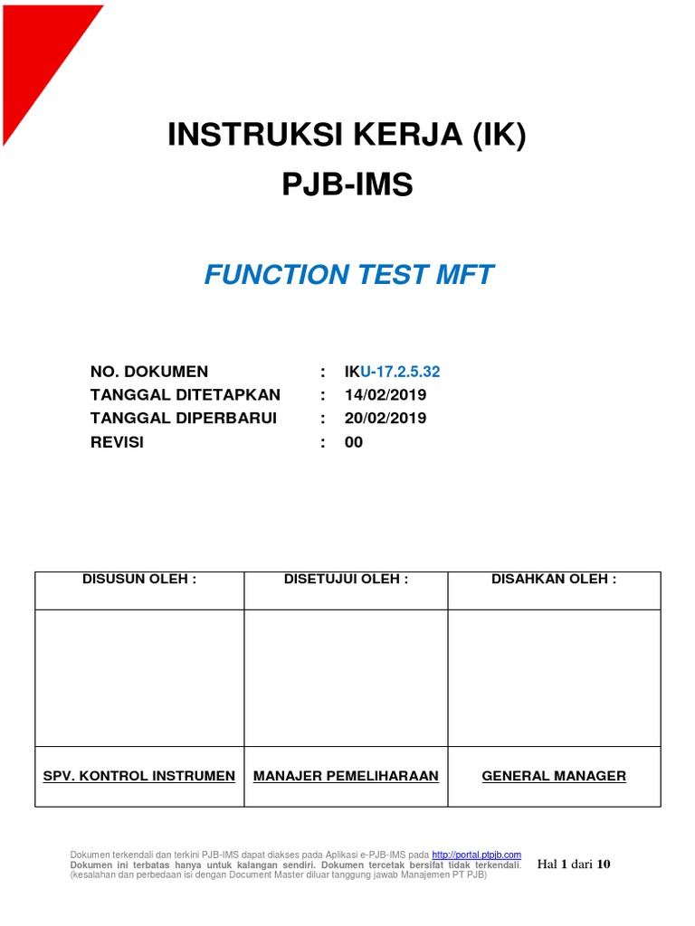 MFT Function Test | PDF