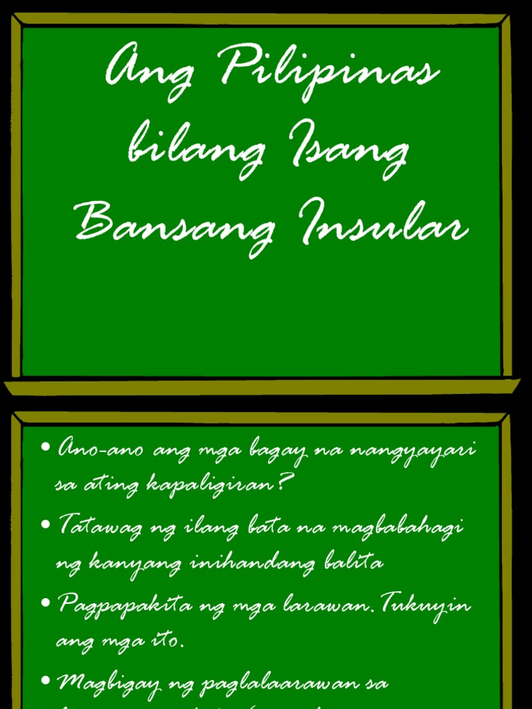 Ang Pilipinas Bilang Isang Bansang Insular | PDF