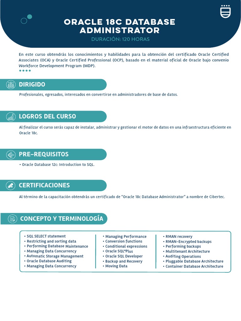 Oracle 18c Database Administrator | PDF