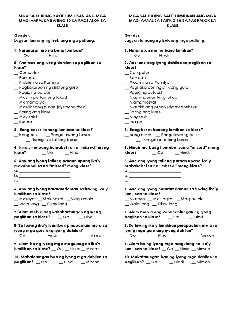 Final Survey Question | PDF