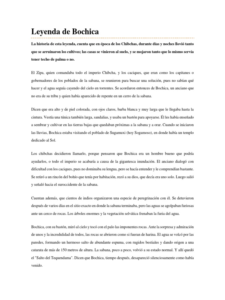 Leyenda de Bochica | PDF