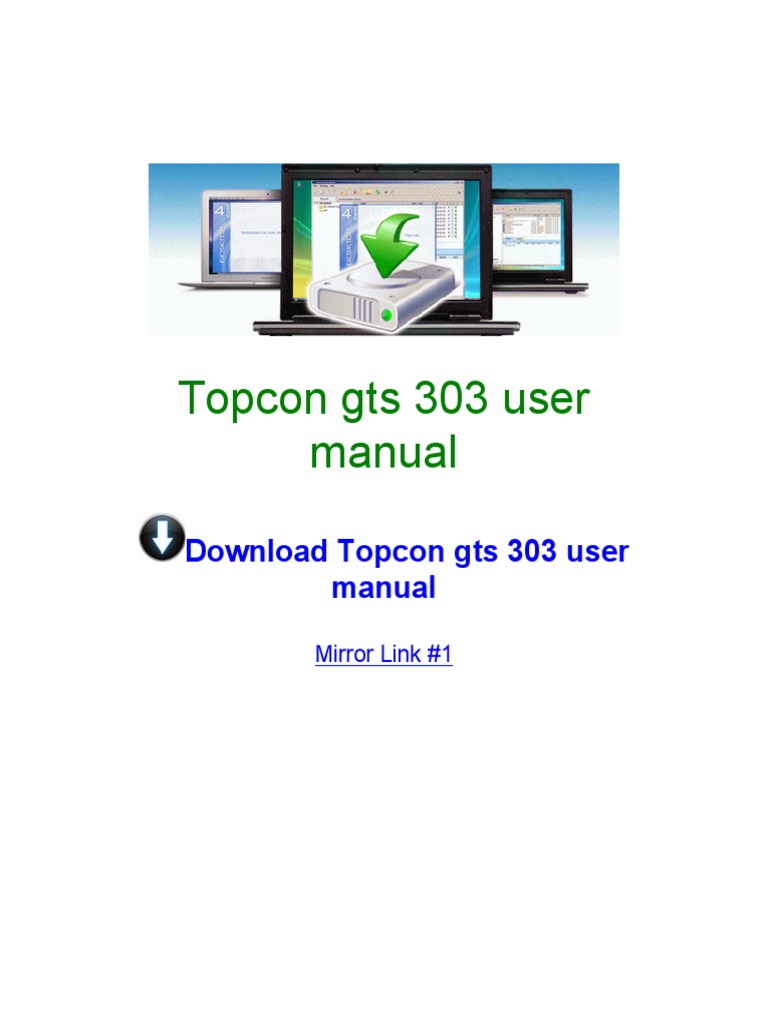 Topcon Gts 303 User Manual | PDF