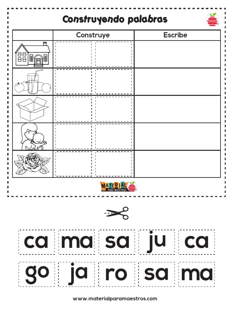 Construyo Palabras 2 Silabas | PDF