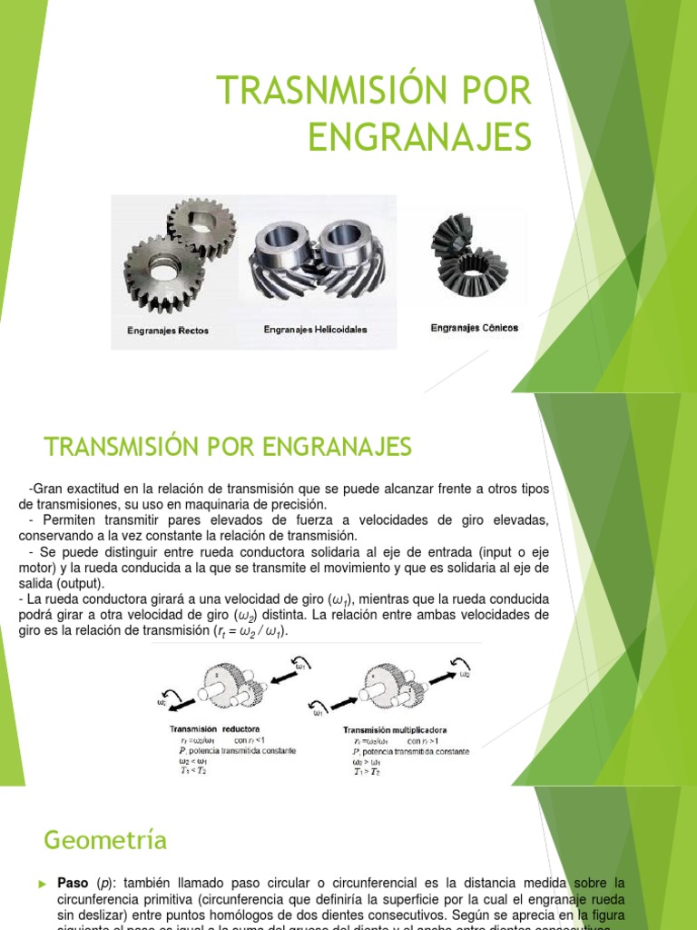 Trasnmision Por Engranajes | PDF | Ciencia y matemáticas