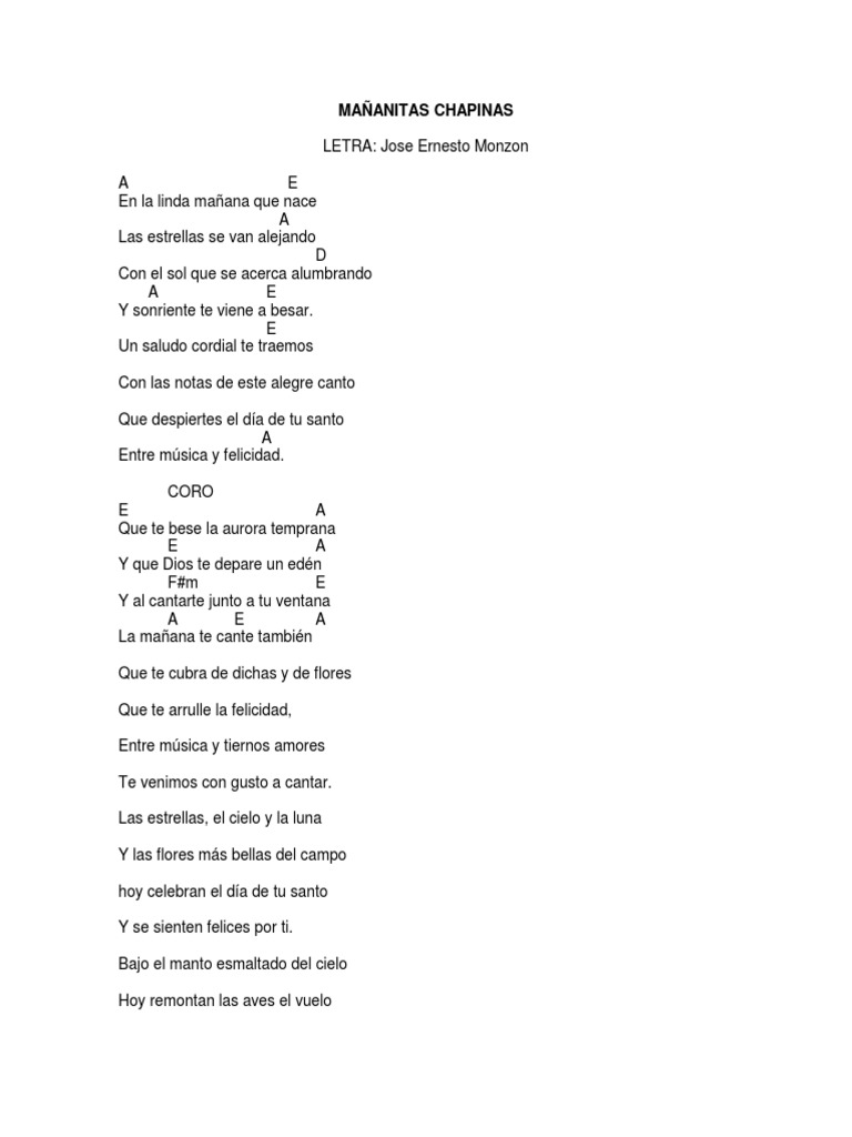 Mañanitas Chapinas | PDF