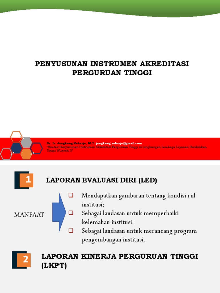 BIMTEK AKREDITASI - Jangkung Raharjo | PDF