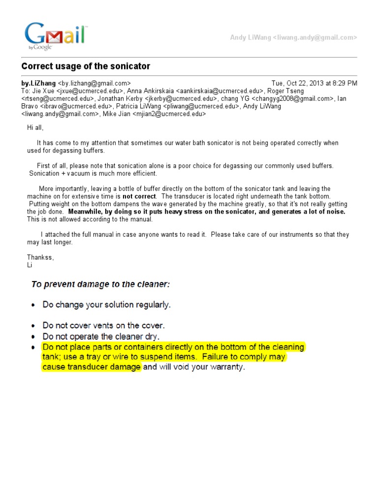 Branson Ultrasonic Cleaner 2510 PDF | PDF | Chlorine | Rust