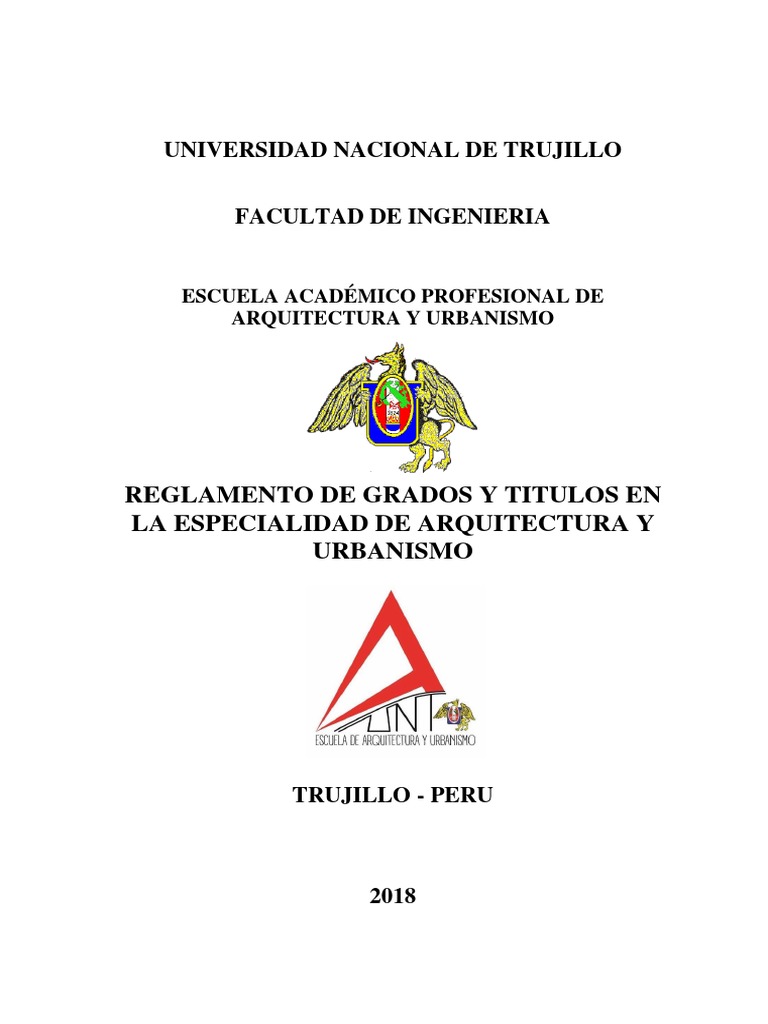 Reglamento de Grados y Titulos 2018 | PDF | Titulo academico | Urbanismo
