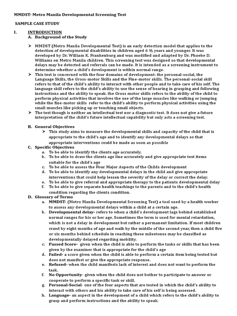 MMDST | PDF | Psychology | Behavioural Sciences