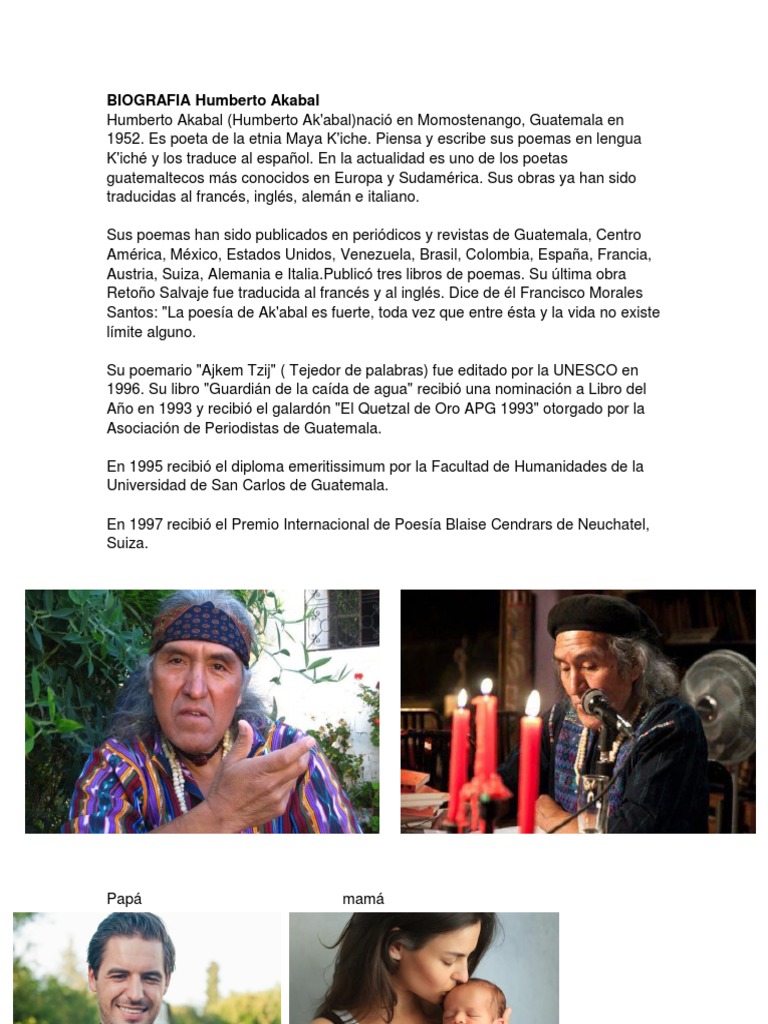 Biografía de Humberto Ak'abal | PDF
