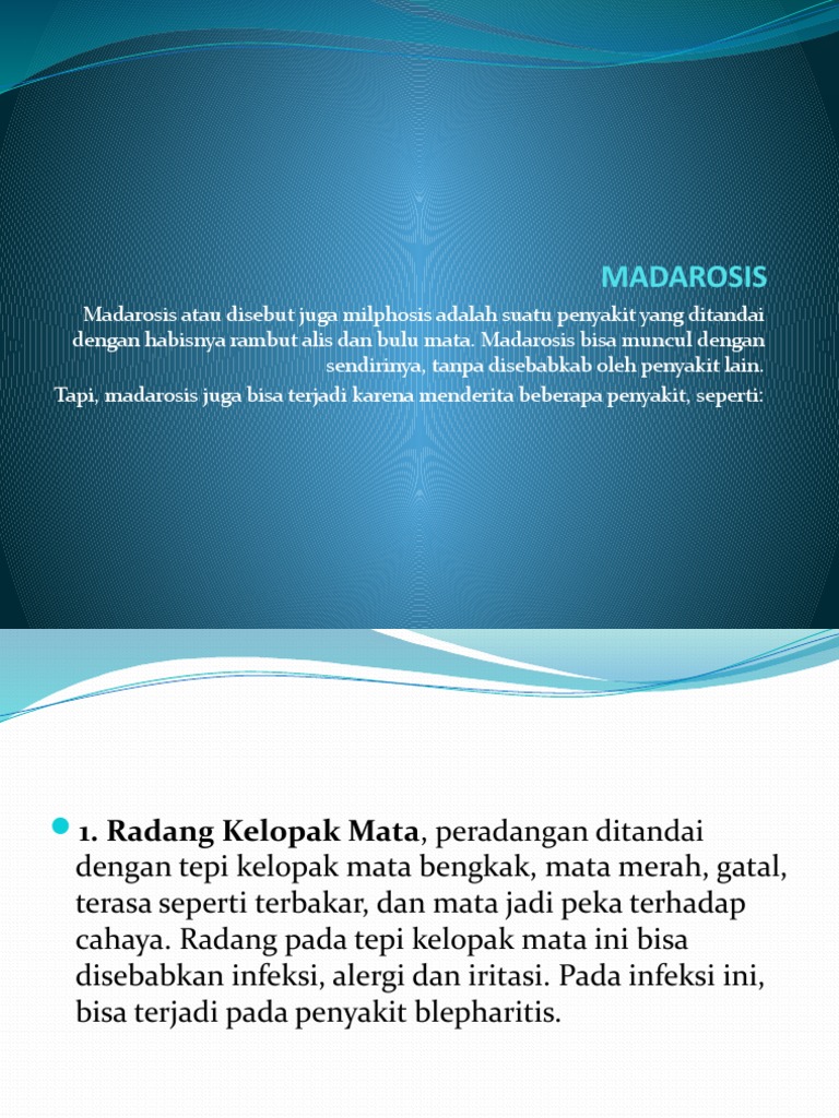 Madarosis | PDF
