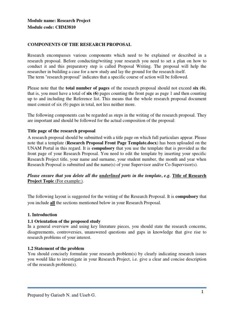 Guidelines For Writing Research Proposal PDF | PDF | Data | Data Analysis