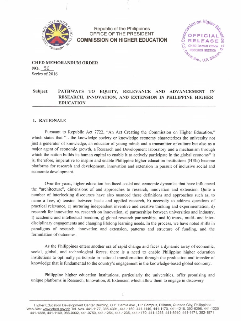 CMO 52 S. 2016 PDF | PDF