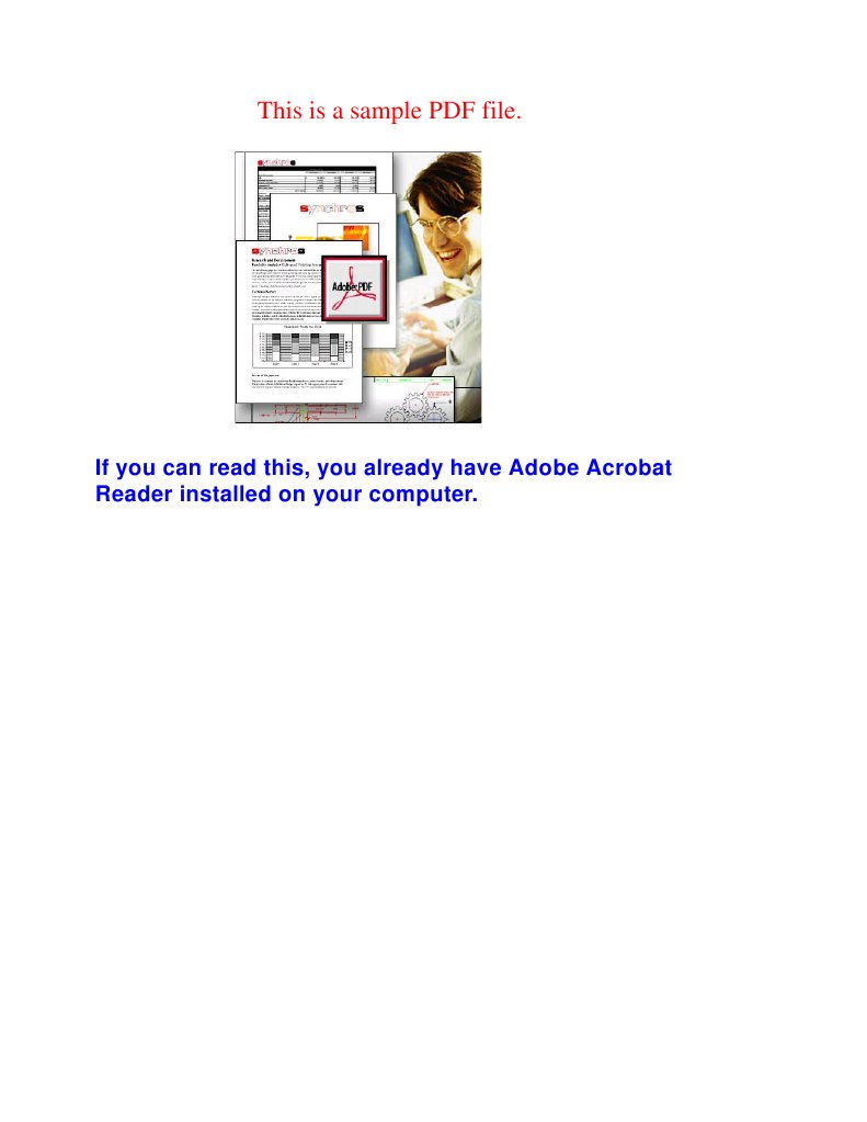 This Is A Sample PDF File.: If You Can Read This, You Already Have ...