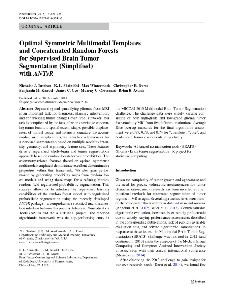 Optimal Symmetric Multimodal Templates and Concatenated Random Forests ...
